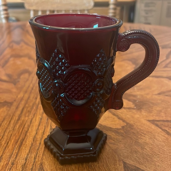 Avon | Dining | Two Vintage Avon 876 Cape Cod Ruby Red Glass Pedestal ...